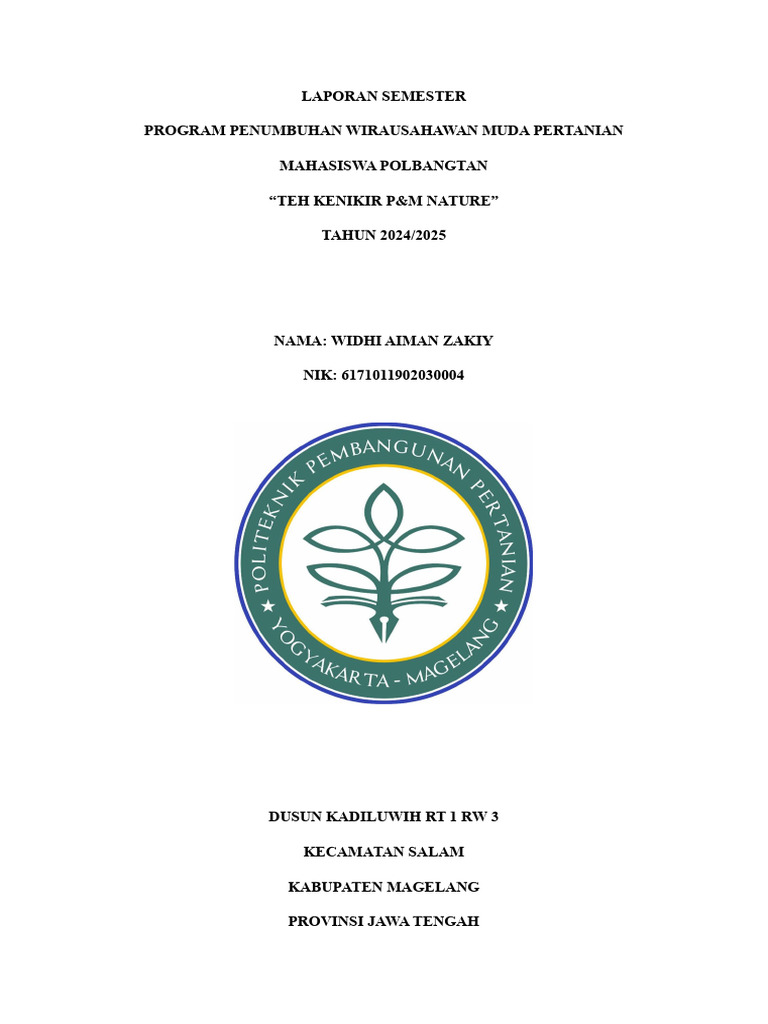 36 - Widhi Aiman Zakiy - Laporan PWMP | PDF