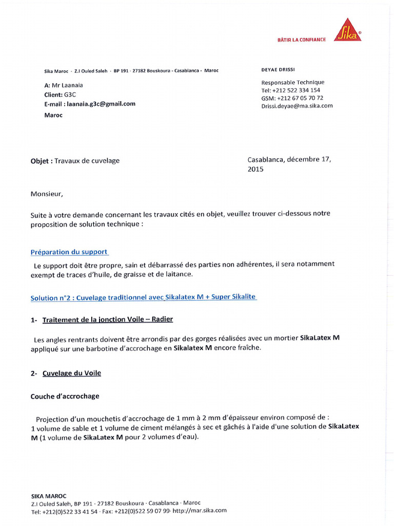Proposition de Solution technique-CUVLAGE | PDF
