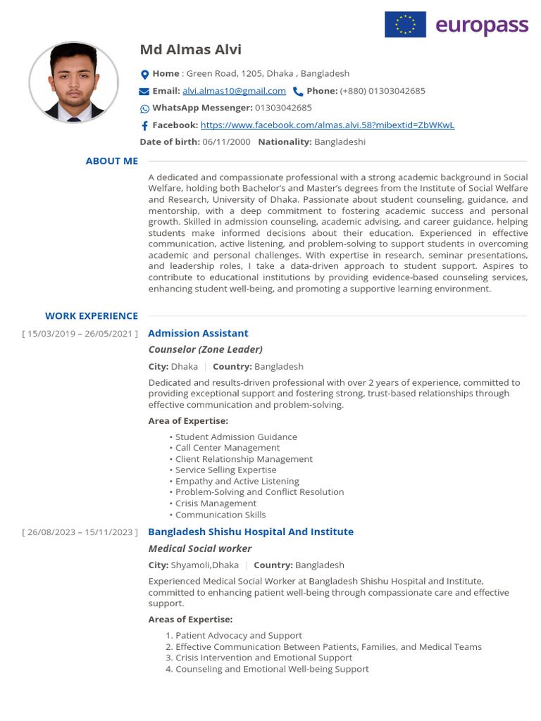 Alvi's CV | PDF | Leadership | Skill