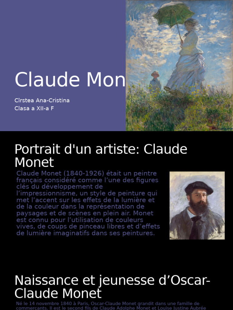 Oscar Claude Monet | PDF | Claude Monet | Arts