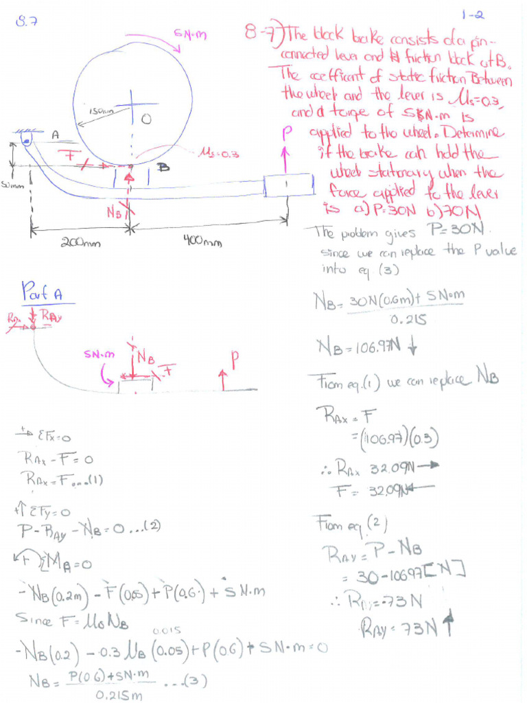 Hibbeler - Engineering Mechanics Statics - Chapter - 8 - P8-7 | PDF
