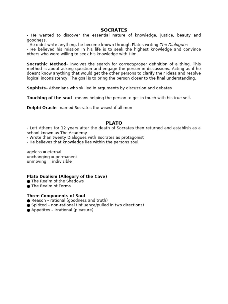 Socratic Method and Plato's Philosophy | PDF