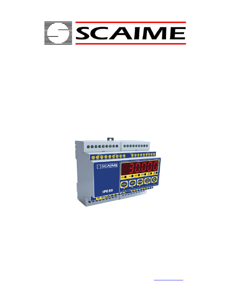 Scaime IPE50 Indicator Manual 2 | PDF | Power Supply | Computer Keyboard