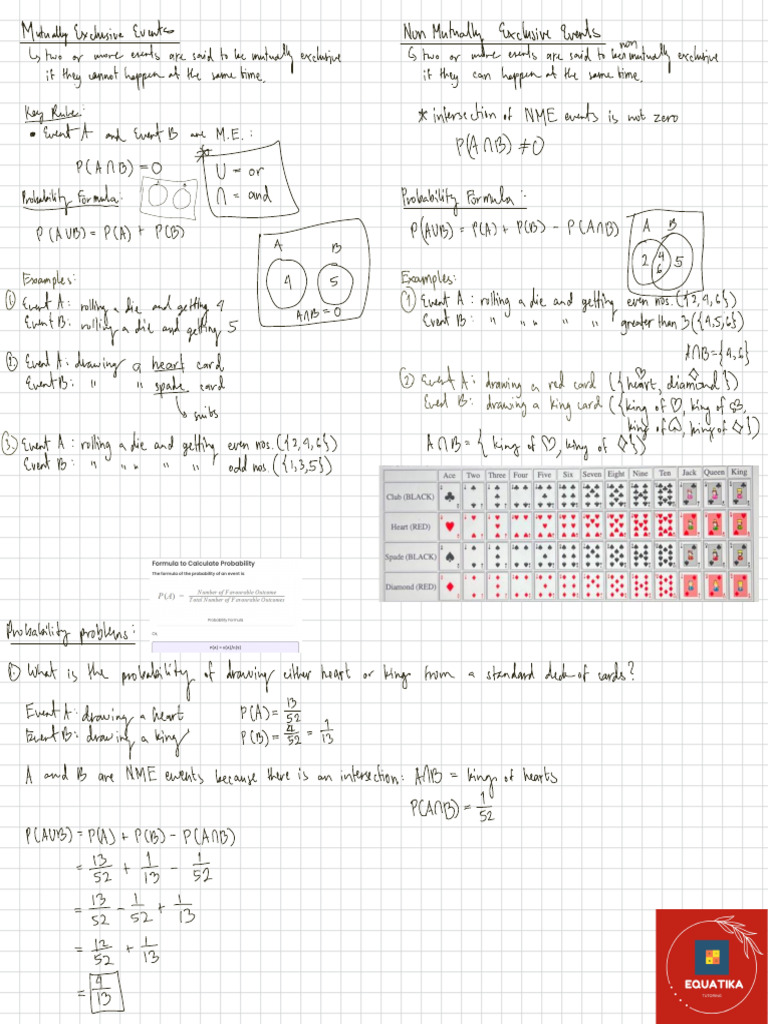 Mutually and Non-Mutually Exclusive Events | PDF | Logic