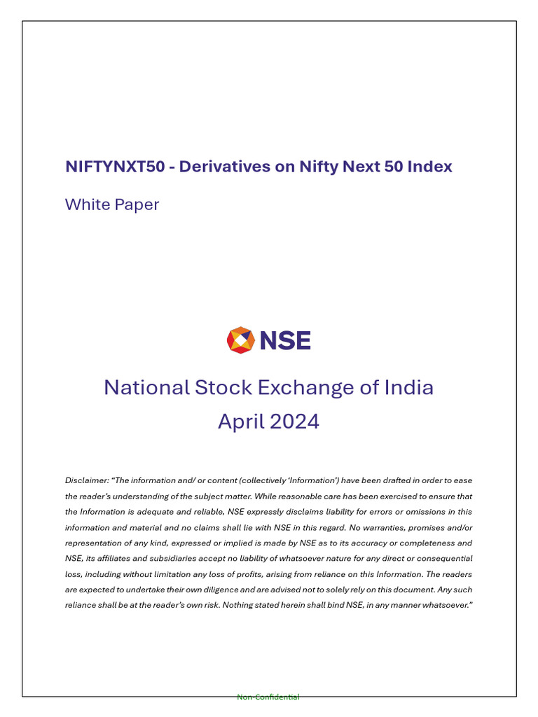 Niftynext50 Derivatives White Paper 1713923801 | PDF | Stock Market ...