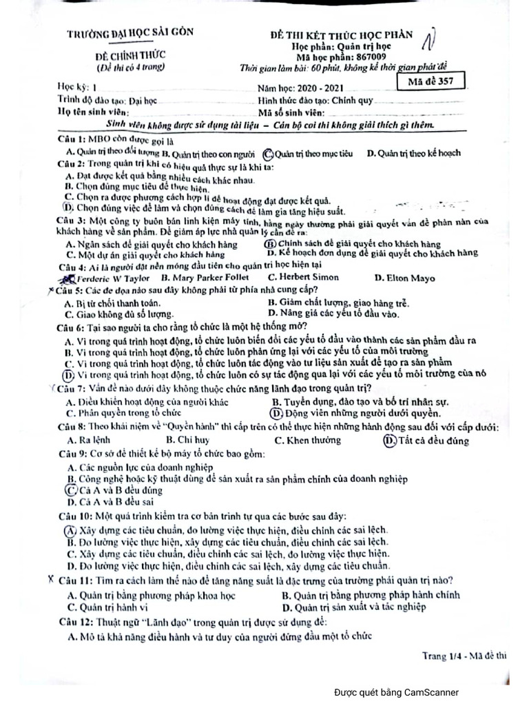 QTH đề 2020-2021 | PDF