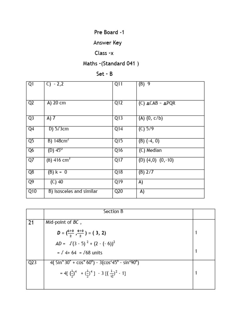 MATHS STANDARD _10 _PB_MS_ SET- B | PDF | Numbers | Prime Number