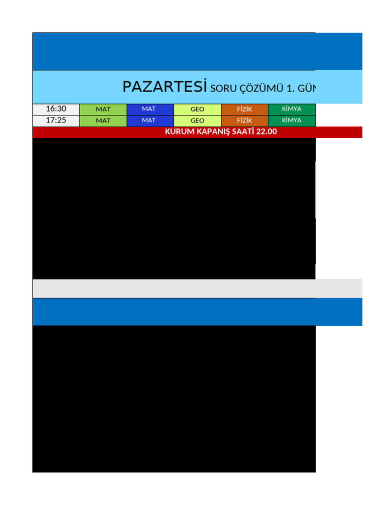 3-9 MART DERS PROGRAMI 12. SINIF | PDF