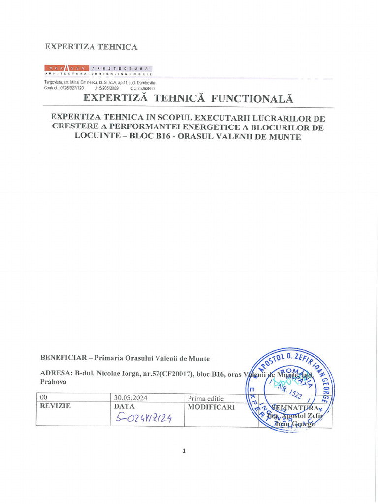 Bloc B16-Expertiza Tehnica | PDF