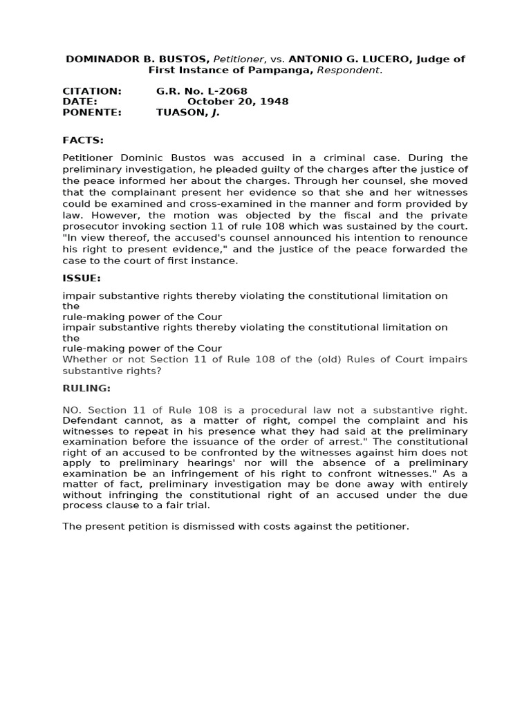 Bustos V LUCERO | PDF