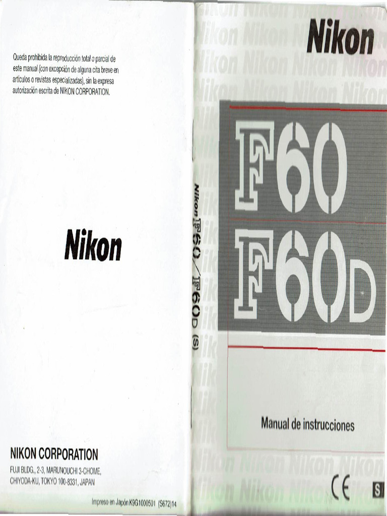 Nikon F60 - F60D Manual Instrucciones Español | PDF