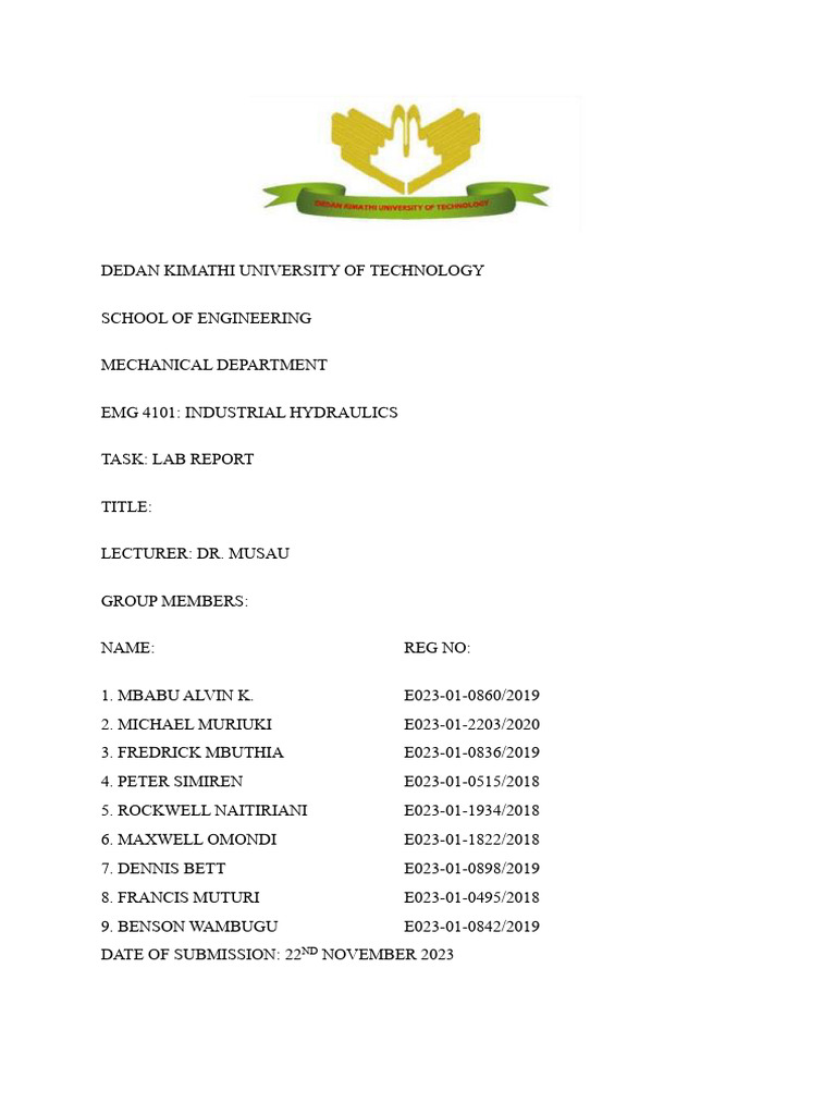 Hydraulics Report | PDF | Actuator | Valve