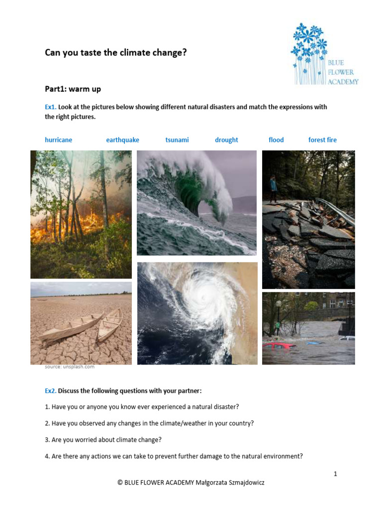 Can You Taste The Climate Change Student Handout | PDF | Climate Change ...