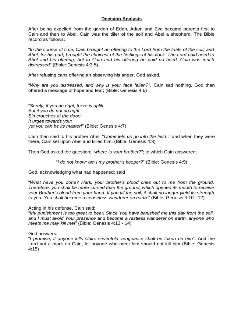 Decision Analysis - Bible | PDF