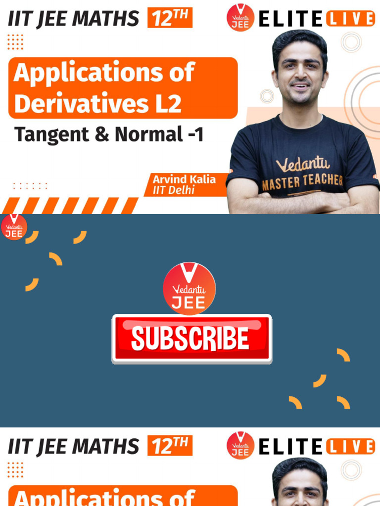YT +Application+Of+Derivative+L2+-12th+Elite | PDF | Tangent | Slope