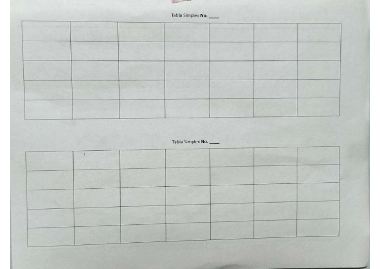Tablas Simplex | PDF