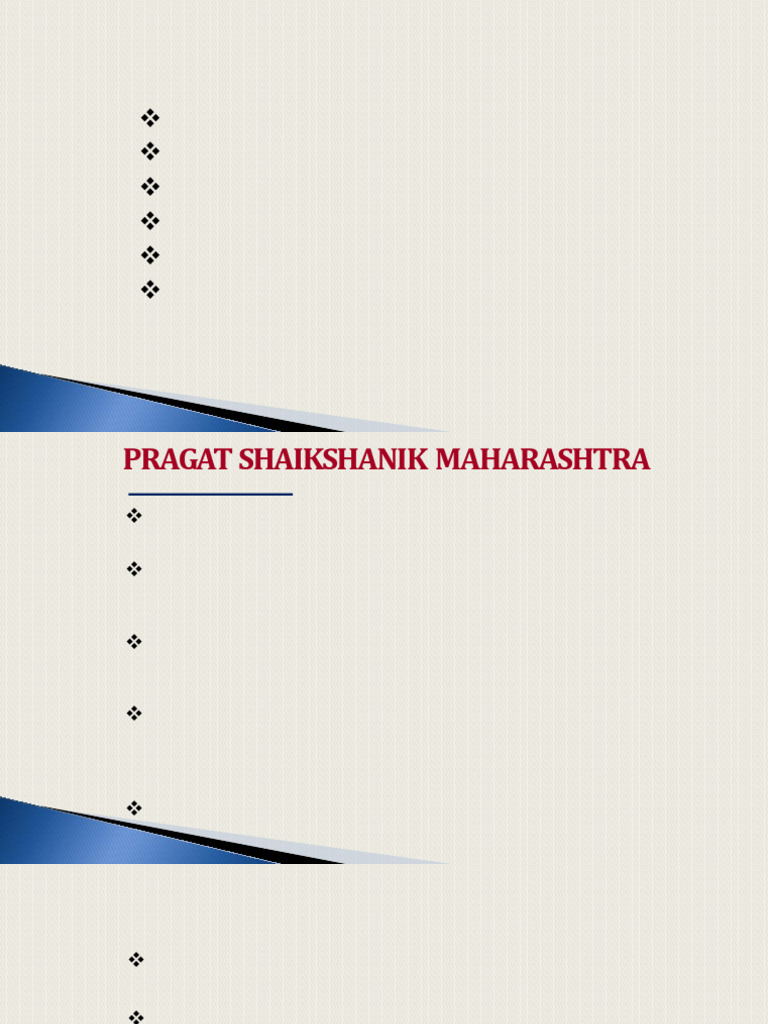 Pragat Shaikshanik Maharashtra Overview | PDF | Corporate Social ...