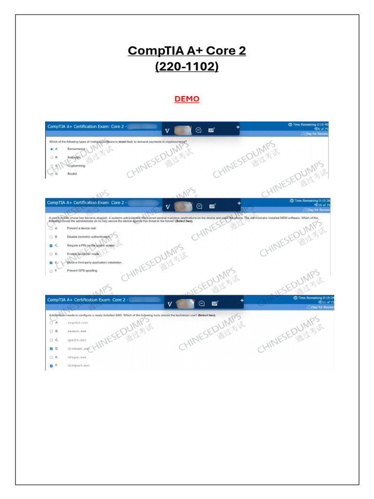 CompTIA A+ Core 2 (220-1102) | PDF