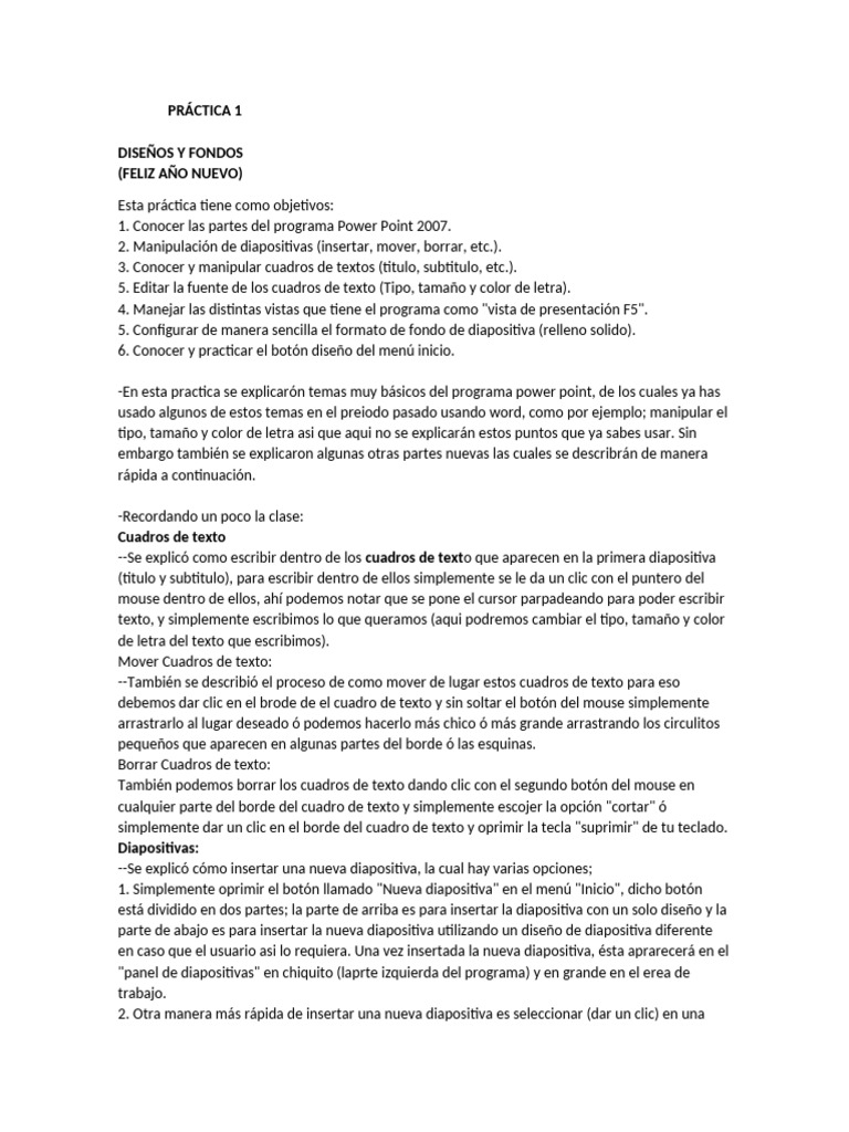 PRÁCTICA 1 Power Point | PDF | Botón (Computación) | Software