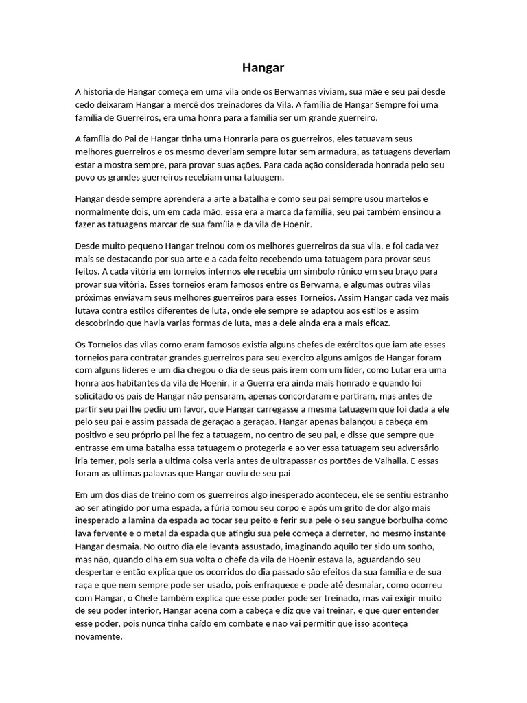 Hangar | PDF | Tatuagem | Família