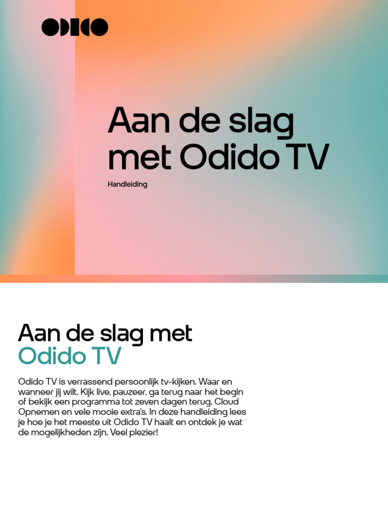 Odido Handleiding Tv | PDF