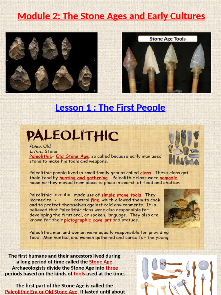Early Humans: Tools and Culture | PDF | Stone Age | Paleolithic