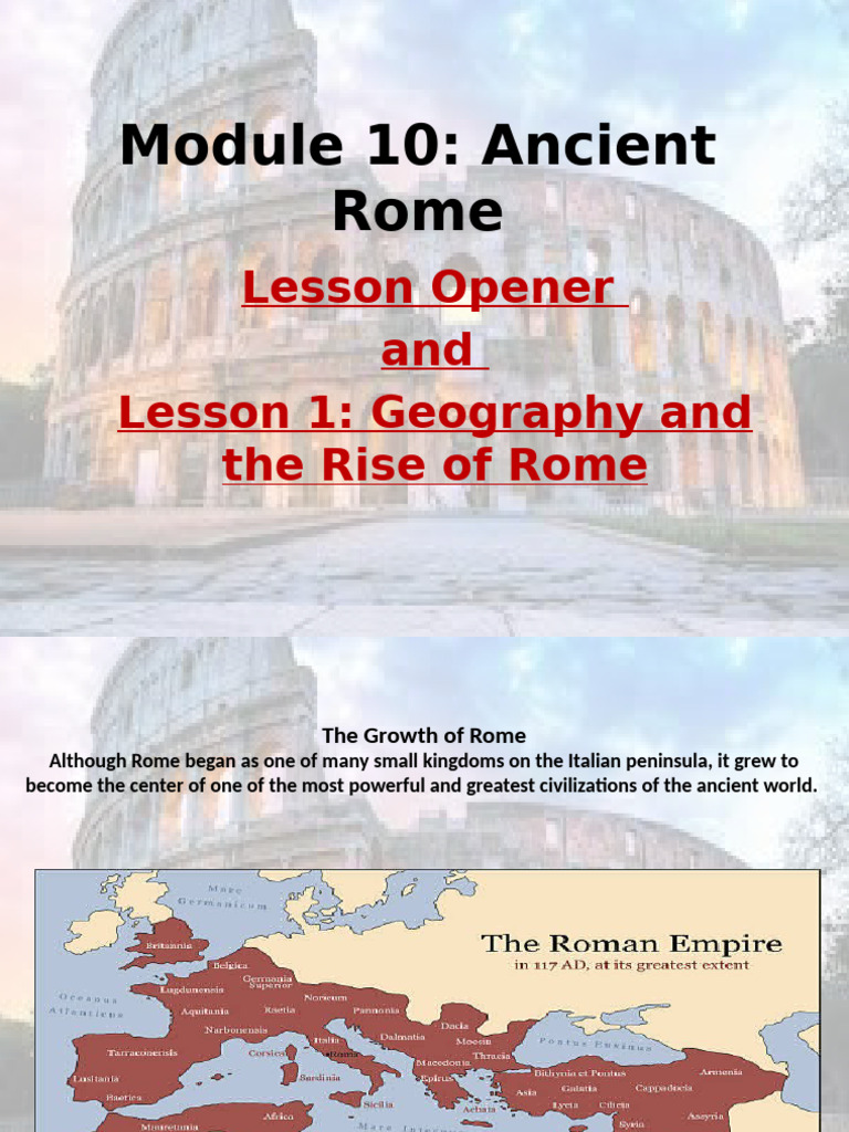 Module 10 - Ancient - Rome | PDF | Ancient Rome | Romulus And Remus