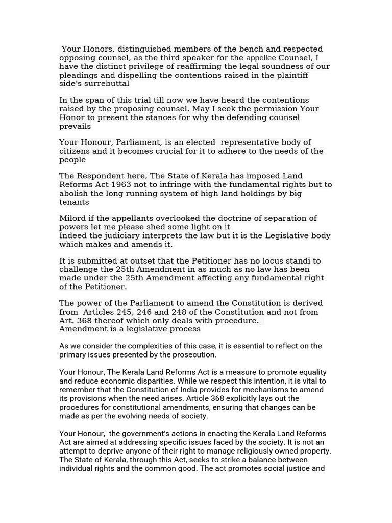 3rd SPEAKER MOOT COURT OPP | PDF | Constitution | Constitutional Law