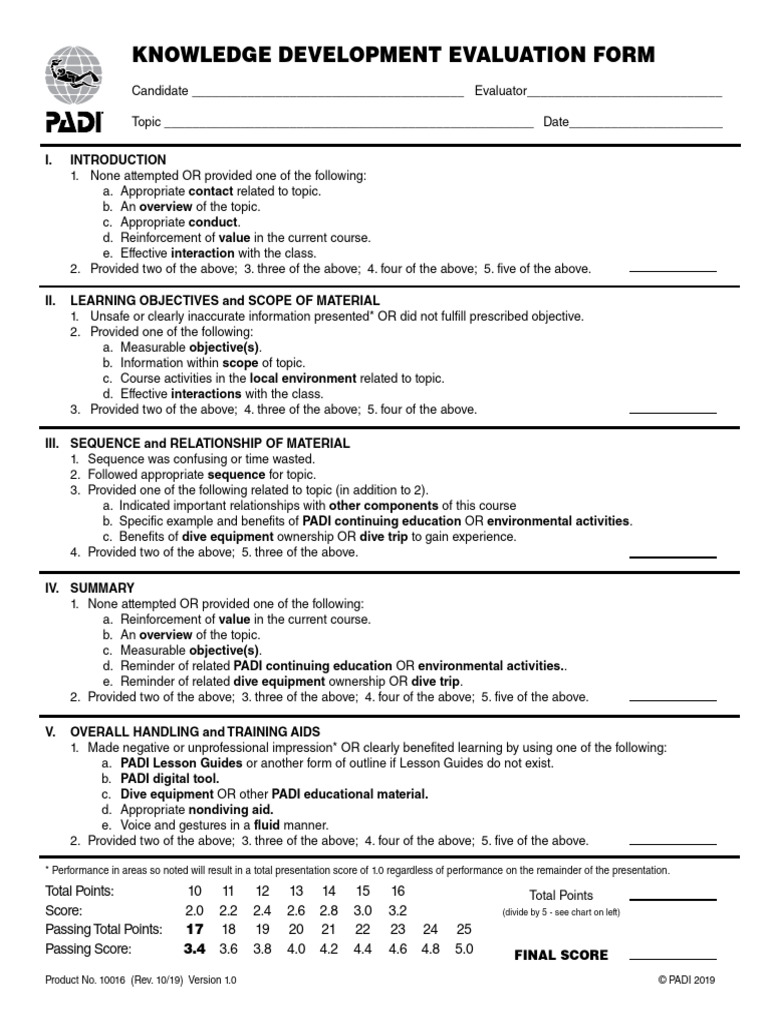 KnowledgeDevelopment+Evaluation+Form | PDF | Cognition | Learning