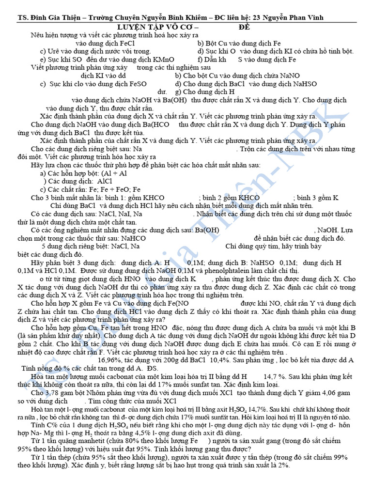 LT Vo Co - De1 | PDF