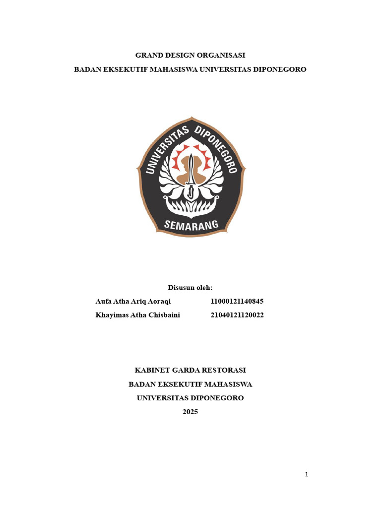 Grand Design BEM Undip 2025 | PDF