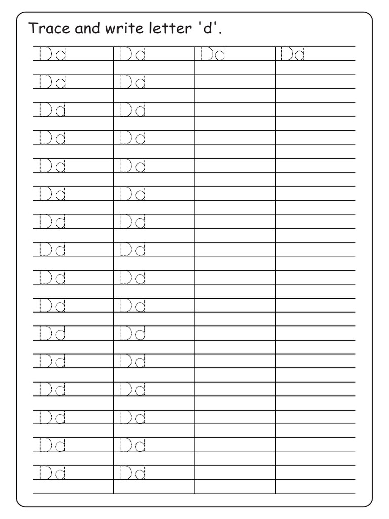 Trace and Write Letter | PDF