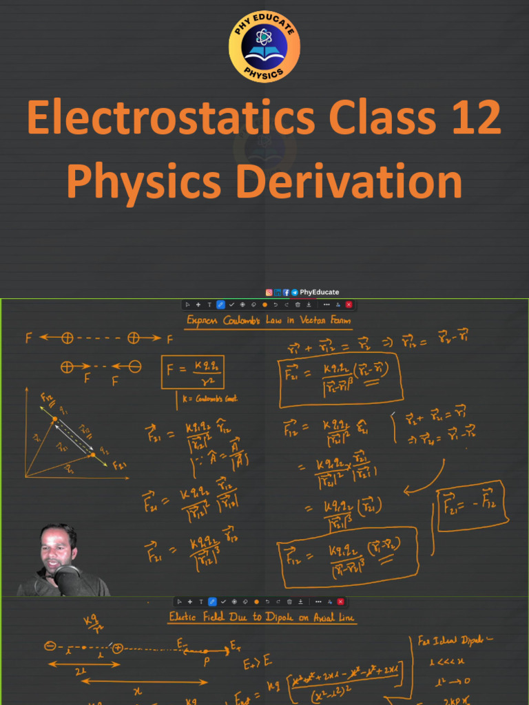 Electrostatics Class 12 Physics Derivation | PDF