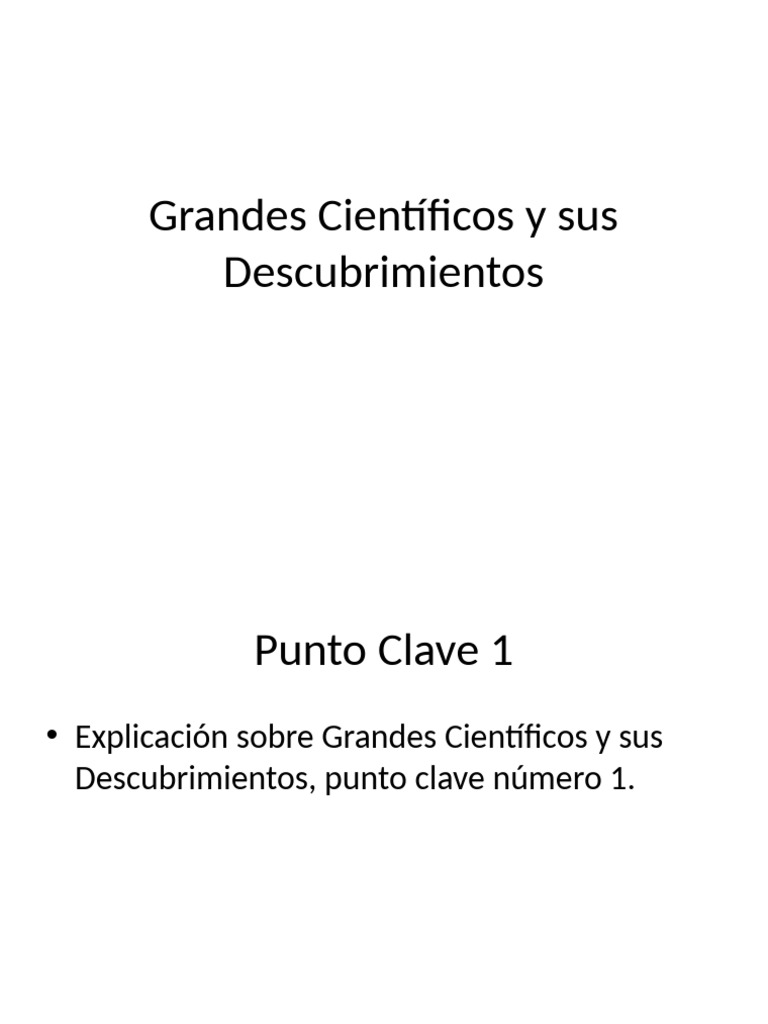 Grandes Científicos y Sus Descubrimientos | PDF