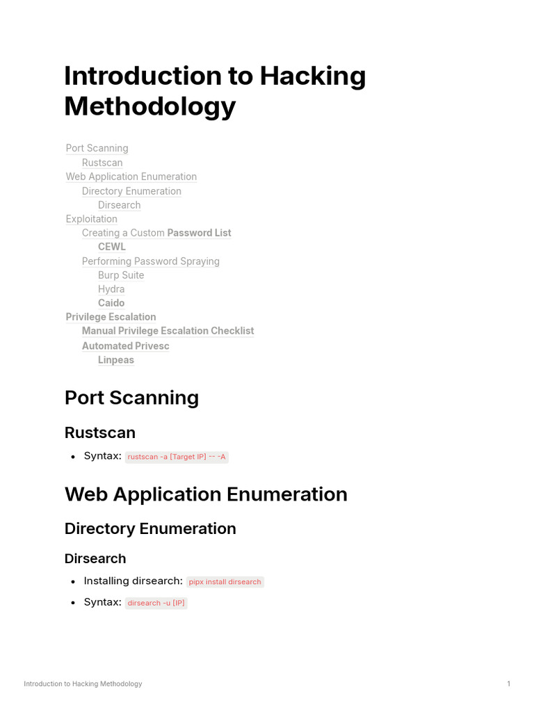 Introduction To Hacking Methodology | PDF | Proxy Server | Secure ...