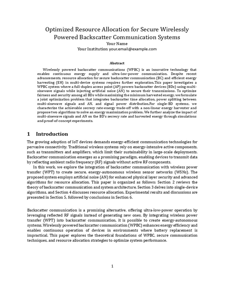 Optimized Resource Allocation For Secure Wirelessly Powered Backscatter Communication Systems ...