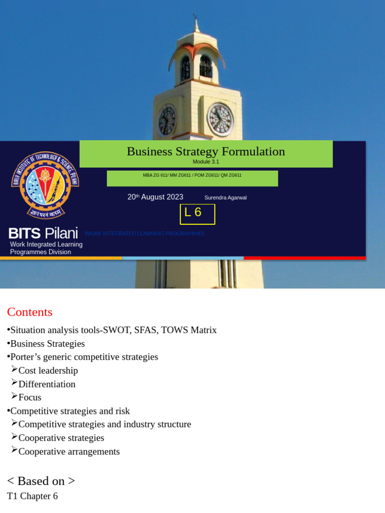 Business Strategy Formulation Guide | PDF | Swot Analysis | Strategic Management