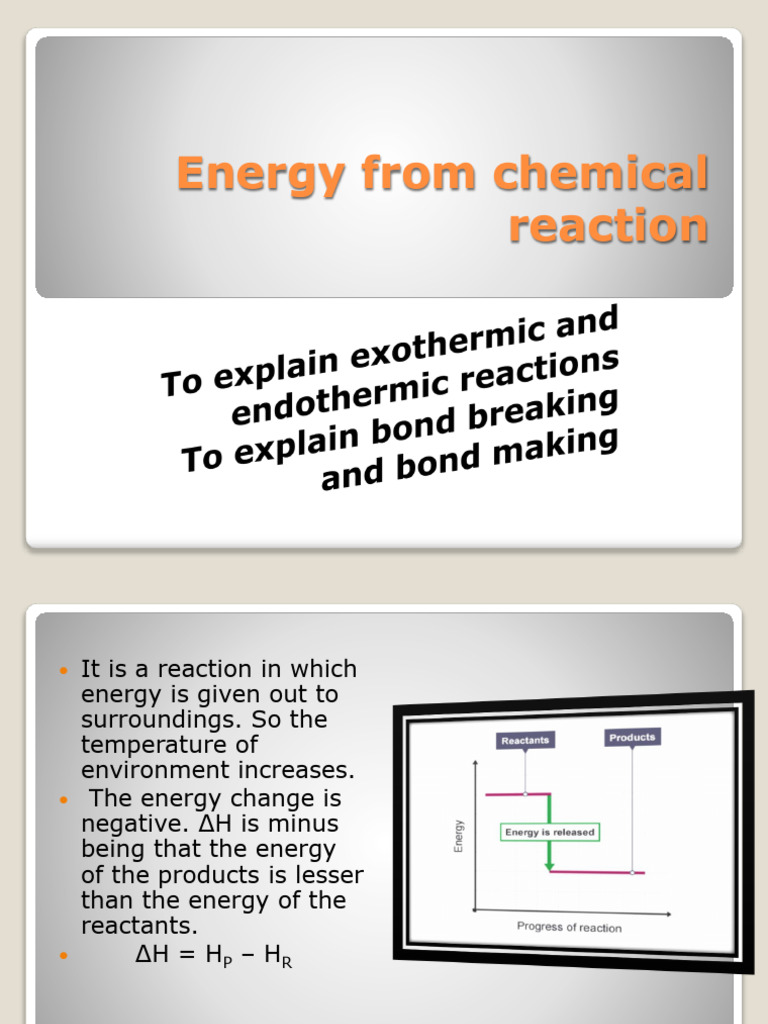 Year 11 CHEMISTRY- Energy From Chemical Reaction | PDF