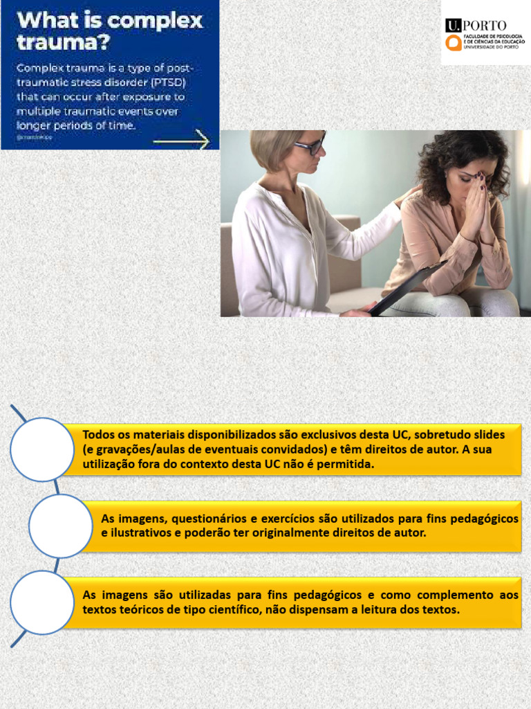 Slides STB Trauma Complexo | PDF | Trauma psicológico | Estresse (Biologia)