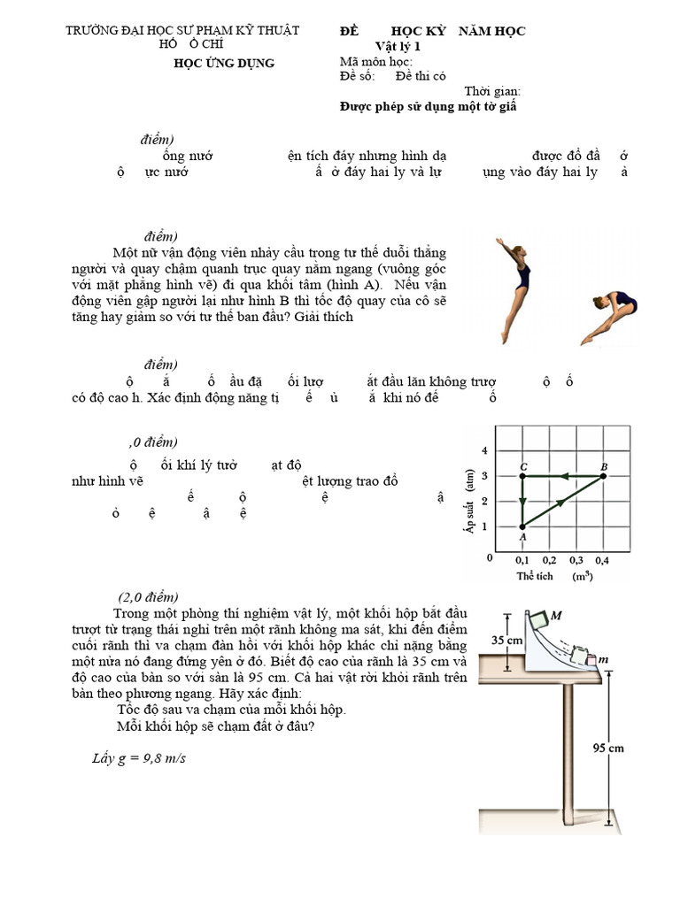 Vật Lý 1_HK1 23-24_Đại Trà_Chiều | PDF