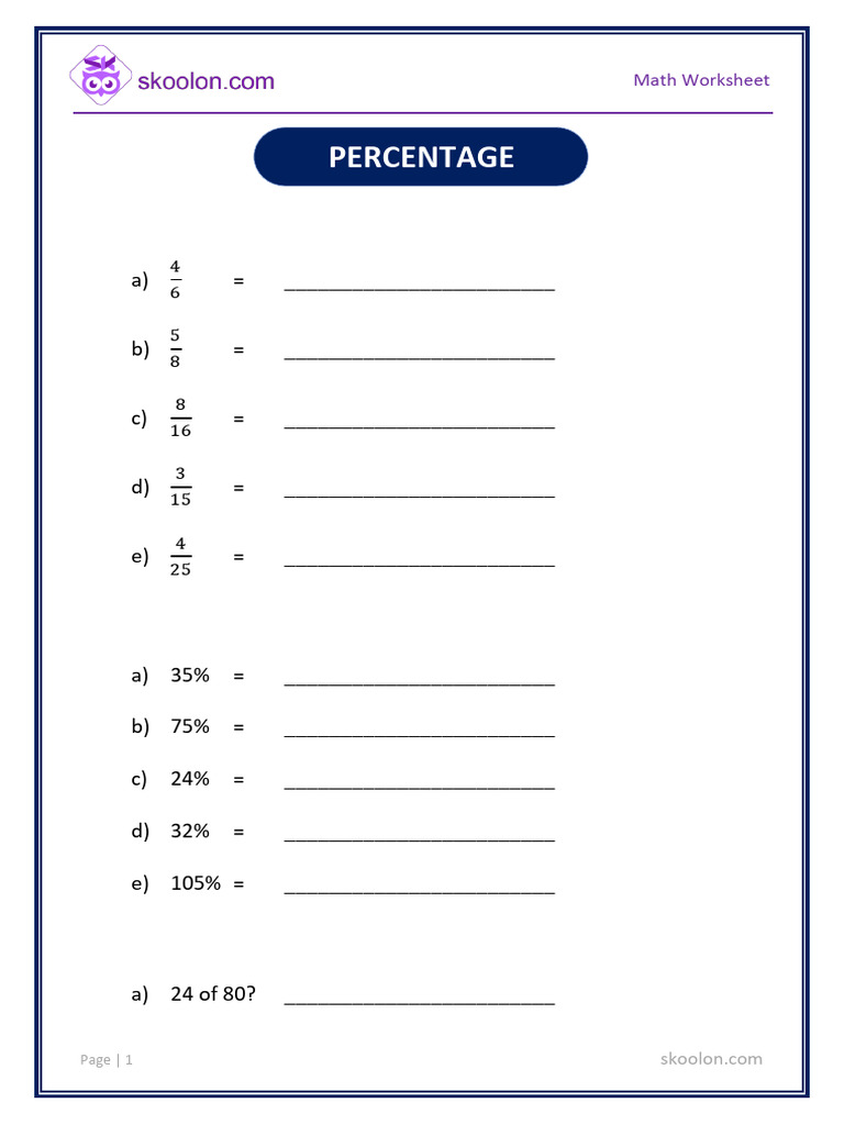 G5 Math Percentage 418 | PDF