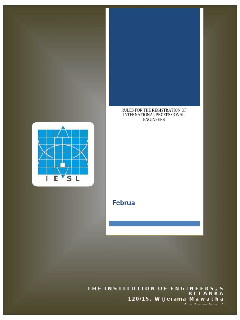 Intrenational Professional Engineer Rules - February 2022 | PDF ...