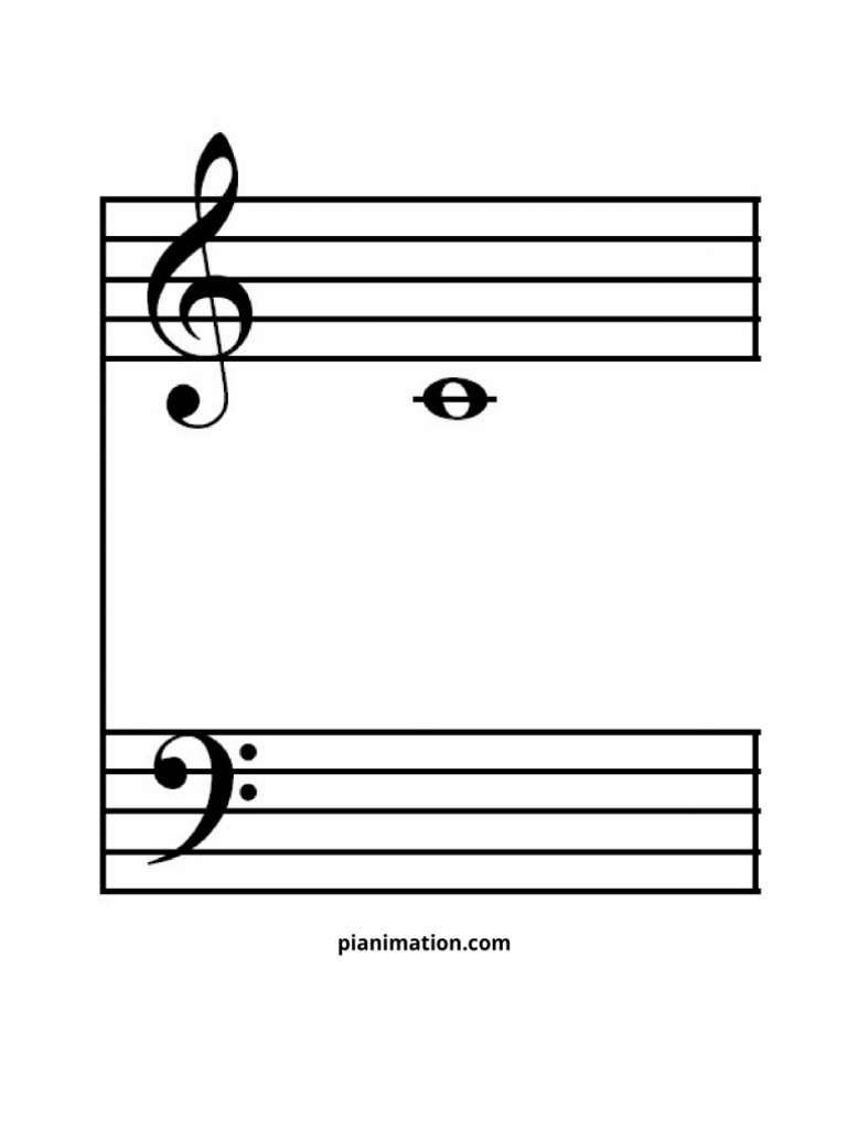 Piano Treble Clef Flash Cards | PDF