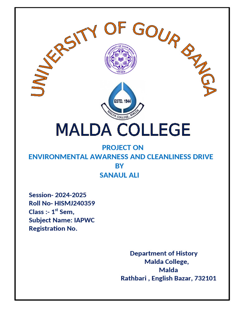 Environmental Awareness Project 2024 | PDF