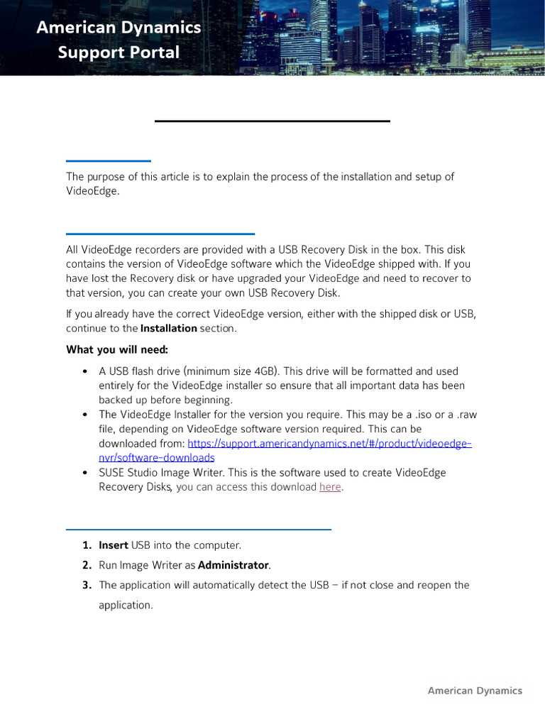 VideoEdge Installation | PDF