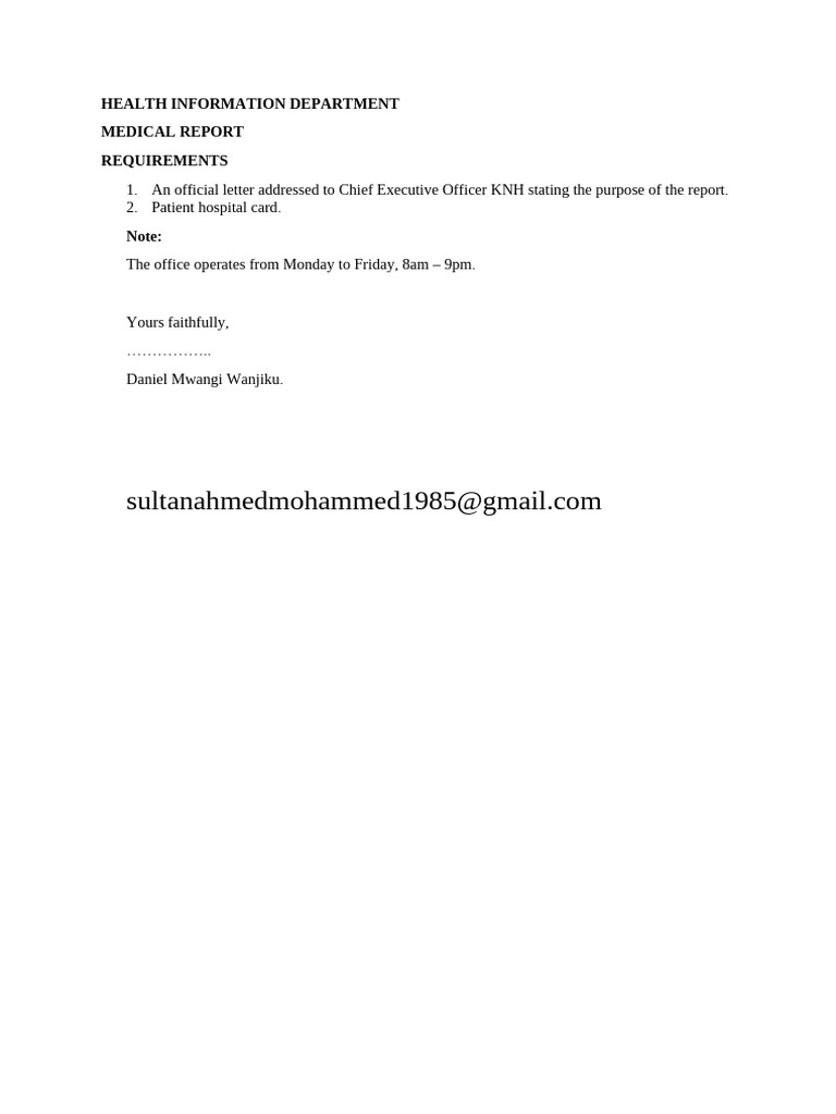 Health Information Department | PDF