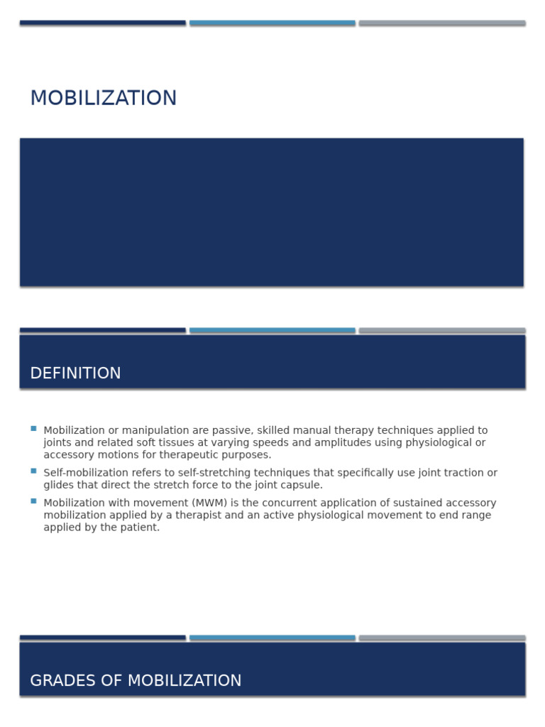 Mobilization | PDF | Pain | Musculoskeletal System