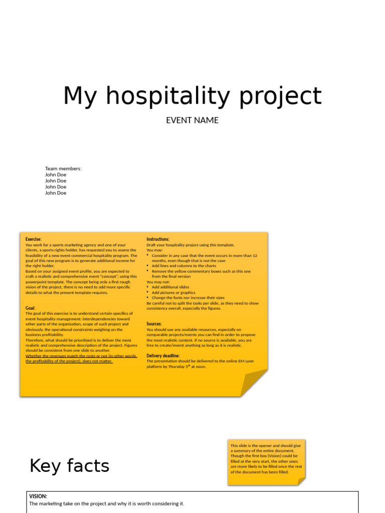 Hospitality Project template (1) | PDF | Marketing | Purchasing Power Parity