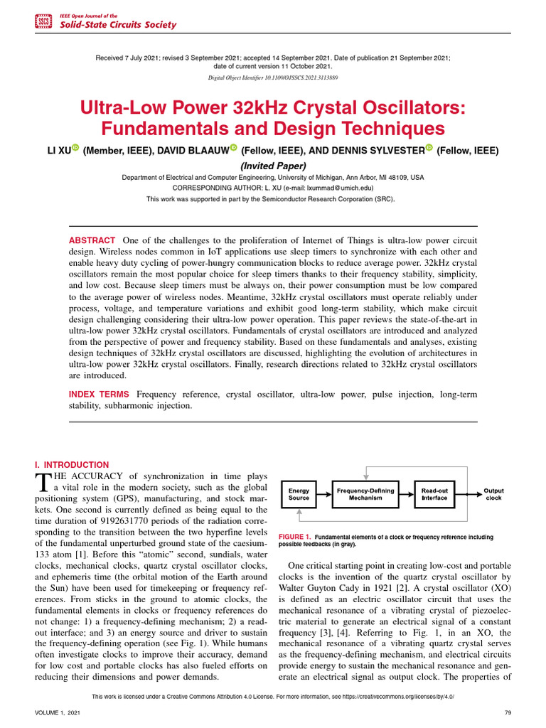 Ultra-Low Power 32kHz Oscillator Design | PDF | Clock | Electronic ...