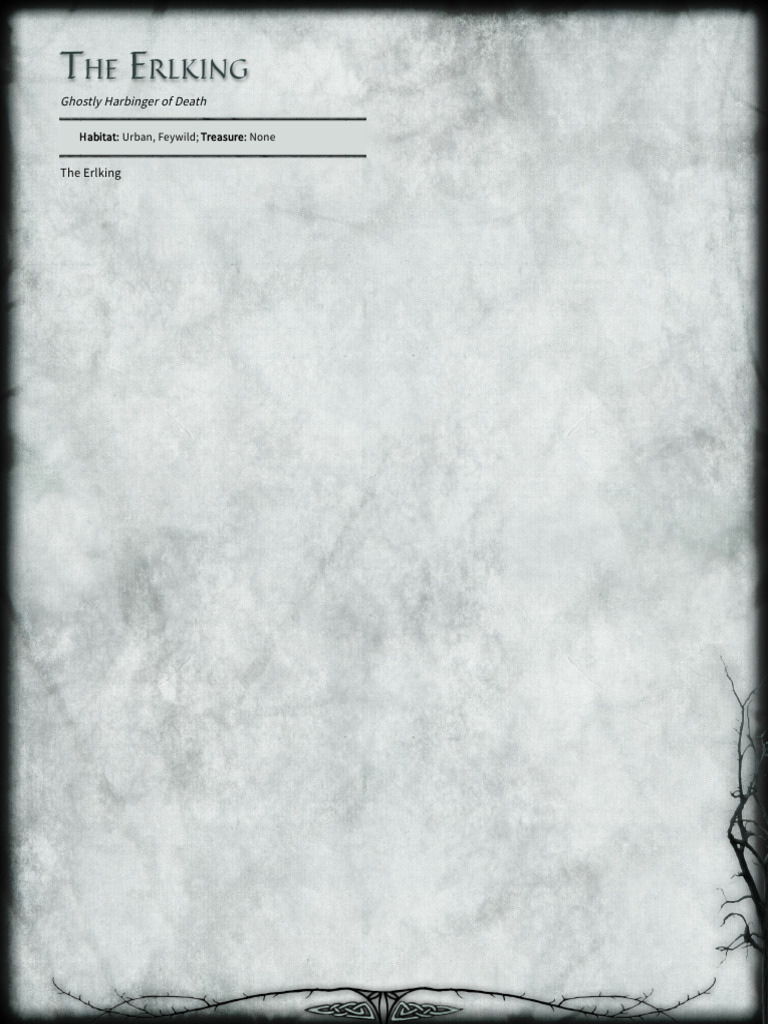 The Erlking - D&D Monster | PDF